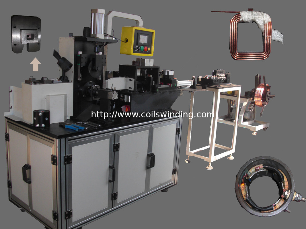 Conductor forming and winding magnetic field coil winding for starter ...